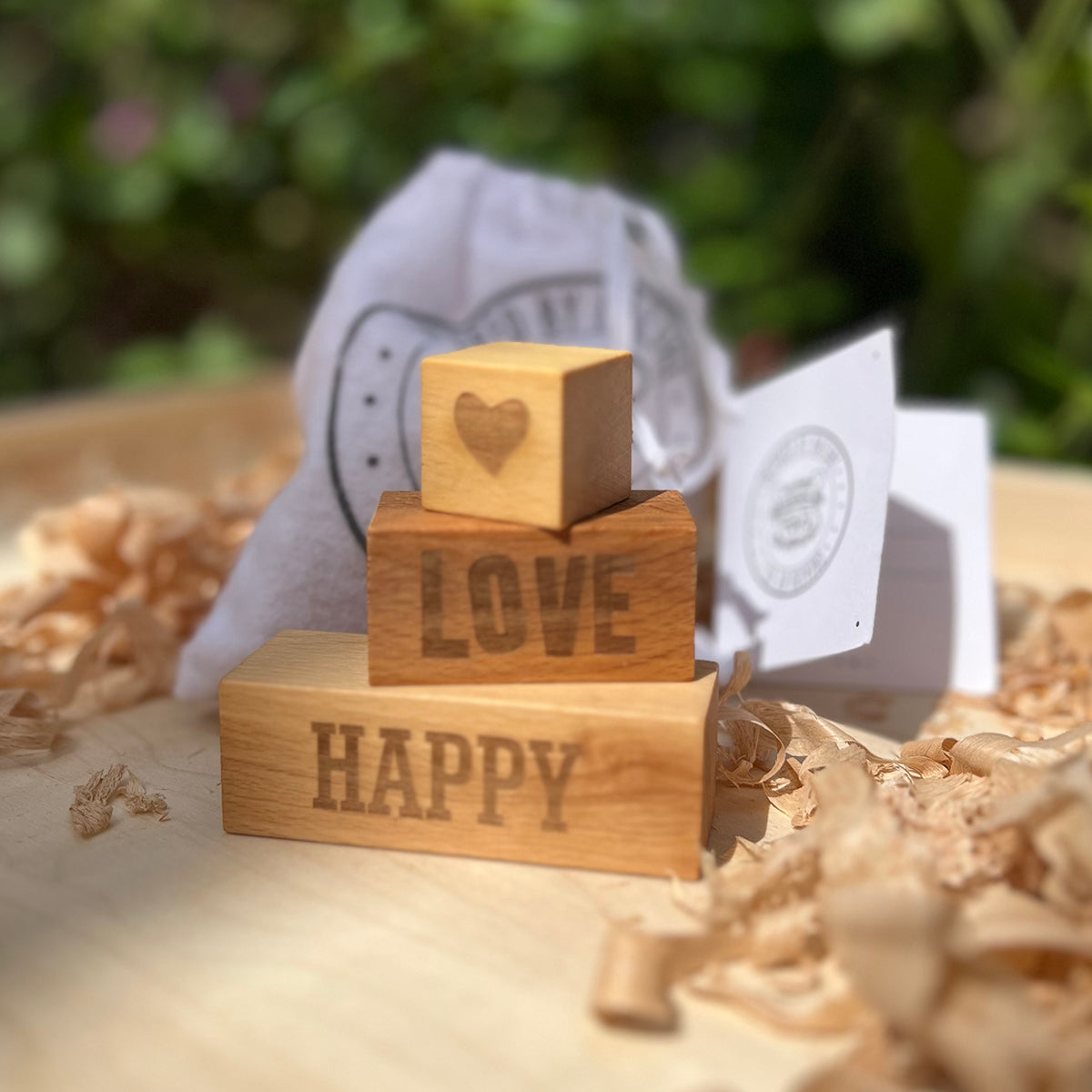 Wooden Story - Happy Love Blocks – My Small World Toy Store